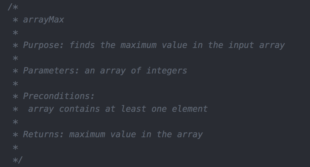 Solved * * arrayMax * * Purpose: finds the maximum value in | Chegg.com