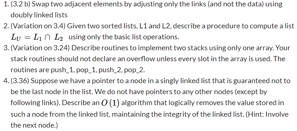 Solved 132 B Swap Two Adjacent Elements By Adjusting