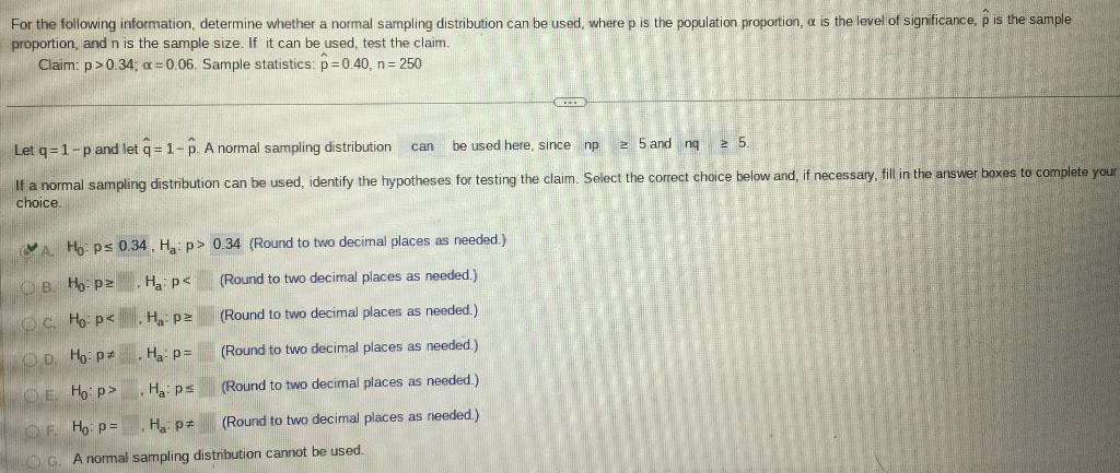 [Solved]: For the following information, determine wheth