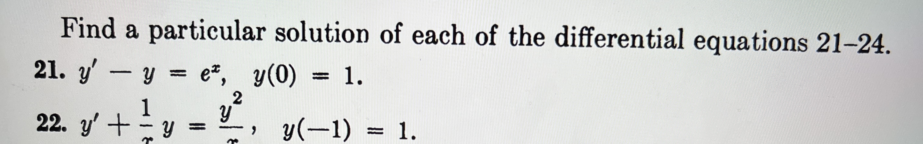 Solved Find a particular solution of each of the | Chegg.com