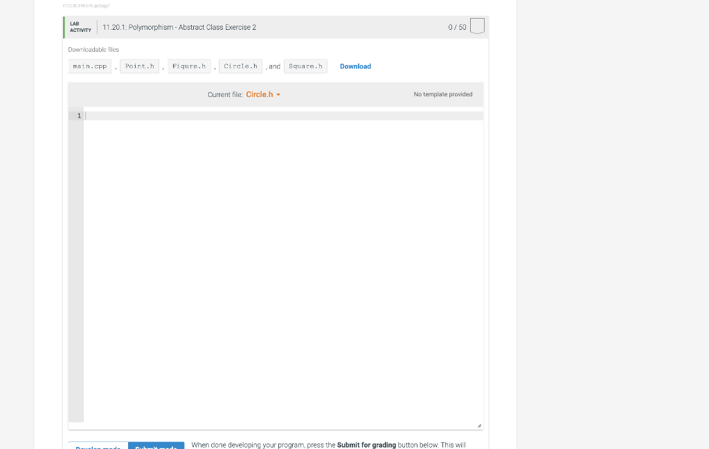 Solved 11.20 Polymorphism - Abstract Class Exercise 2 Given | Chegg.com