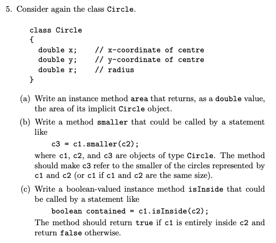 Solved 3 Suppose That A Class Complex Has Been Defined As 