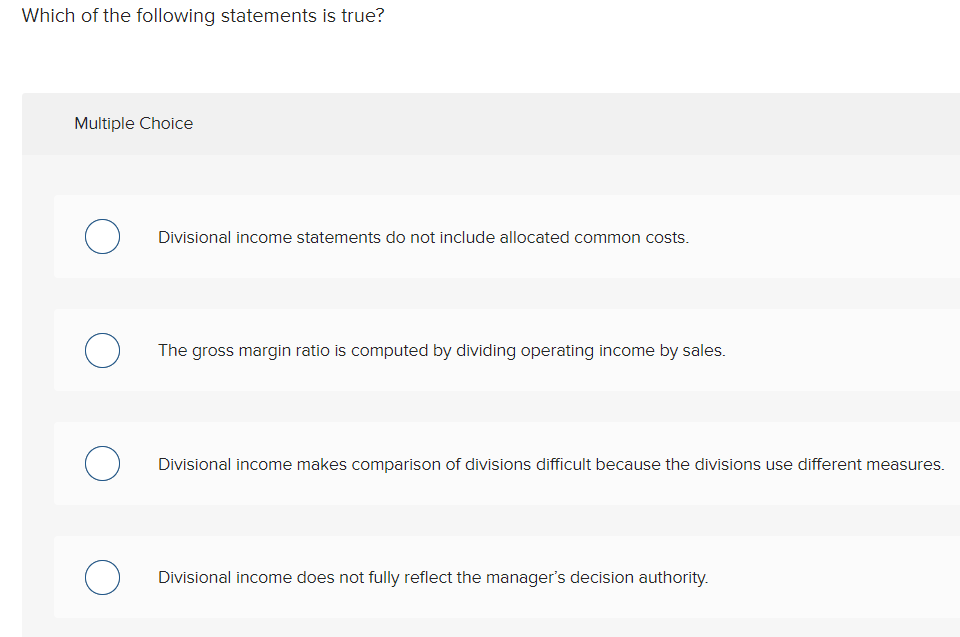 Solved Which of the following statements is true? Multiple | Chegg.com