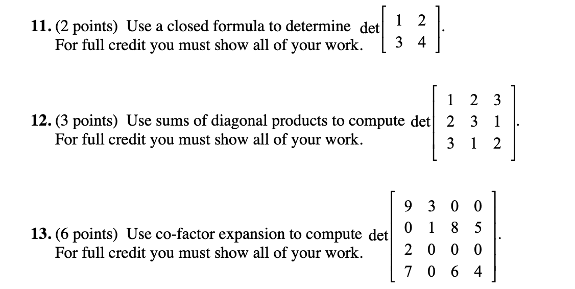 Solved 2 11. (2 points) Use a closed formula to determine | Chegg.com
