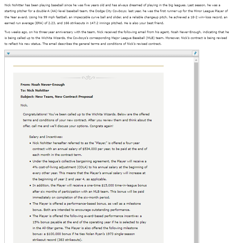 Solved Contract Evaluation Worksheet Complete the following | Chegg.com