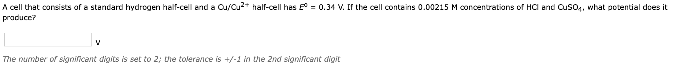 Solved A cell that consists of a standard hydrogen half-cell | Chegg.com