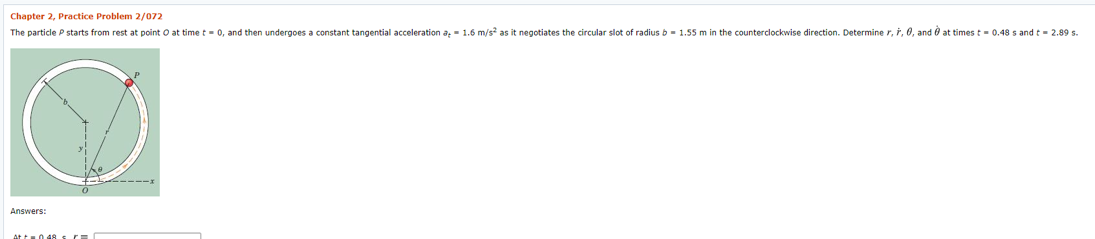 Solved Chapter 2, Practice Problem 2/072 The particle P | Chegg.com