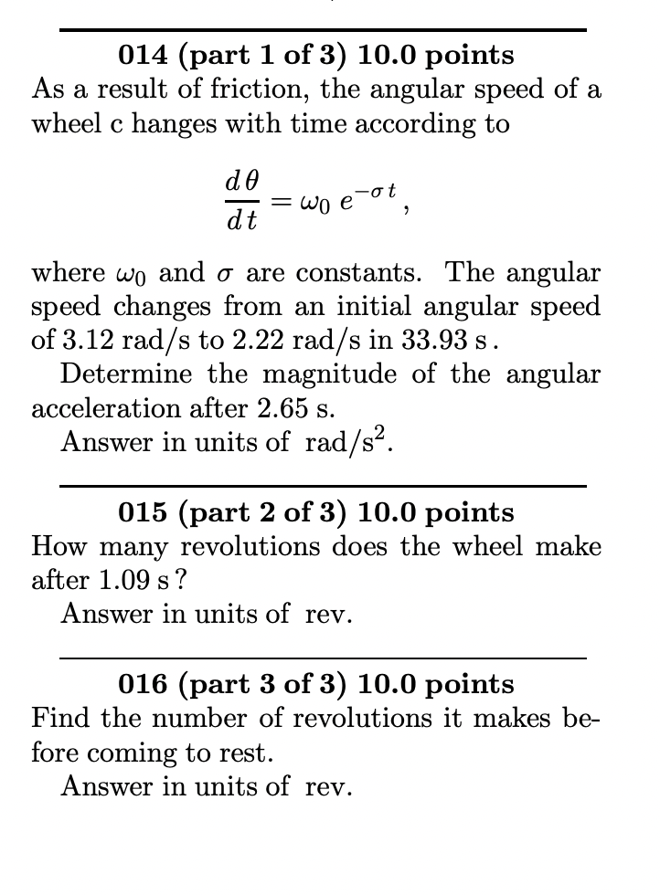 Solved 014 (part 1 of 3 ) 10.0 points As a result of | Chegg.com