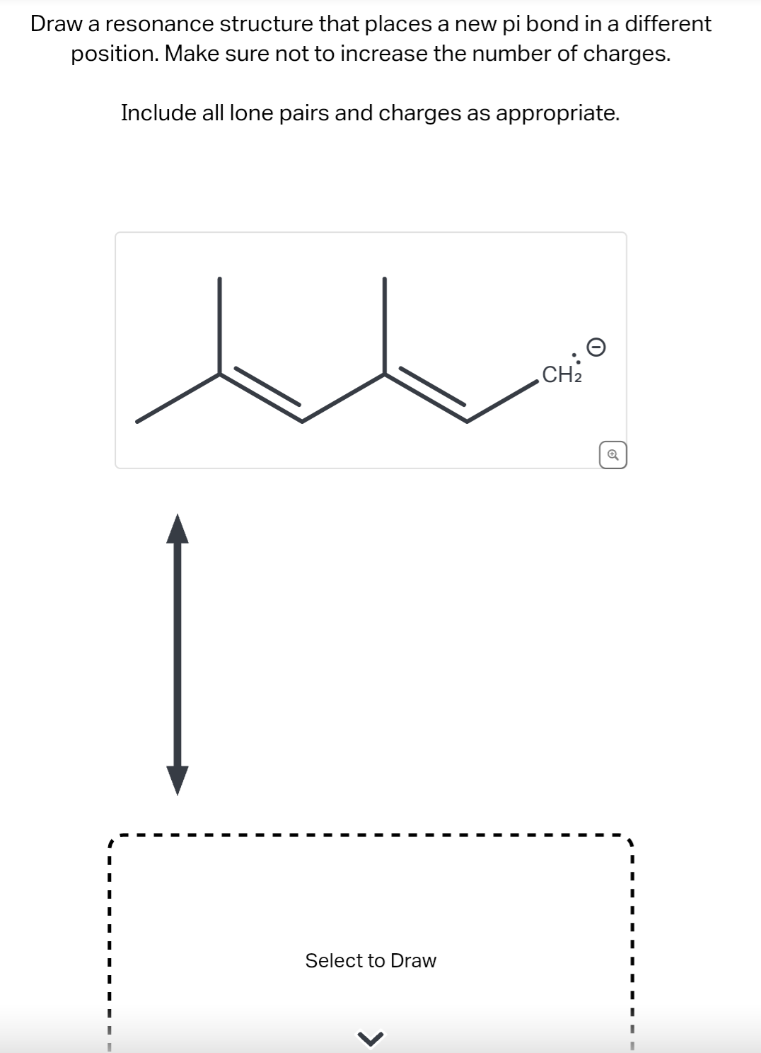 Solved Draw a resonance structure that places a new pi bond | Chegg.com