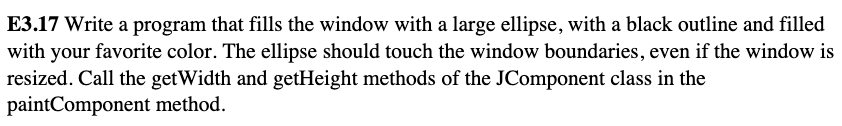 Solved E3.17 Write a program that fills the window with a | Chegg.com