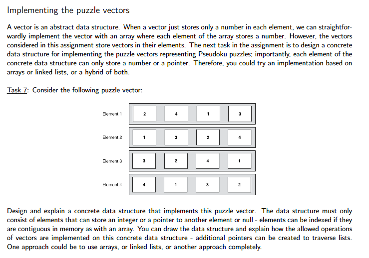 Solved Implementing The Puzzle Vectors A Vector Is An 9512