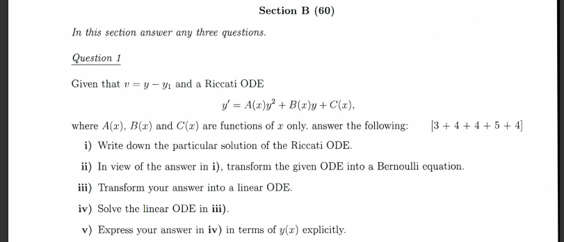 Solved Section B (60) In this section answer any three | Chegg.com