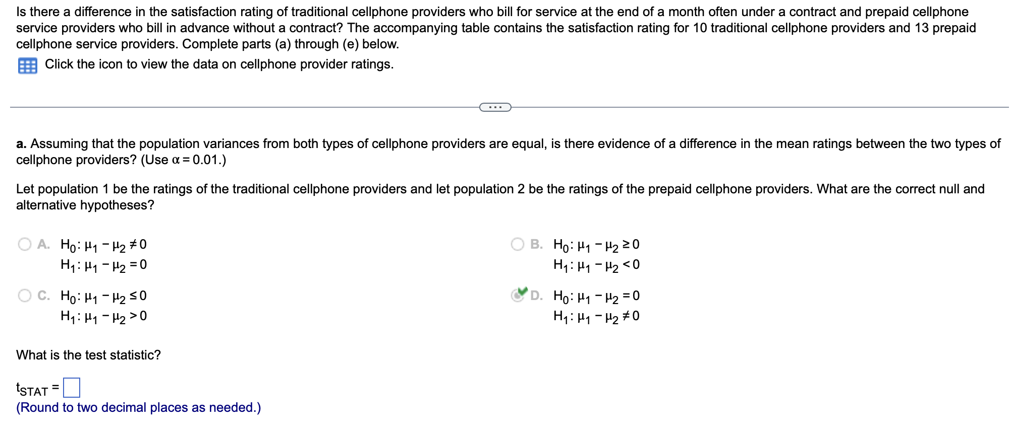 Solved What Is The Test Statisticwhat Is Are The