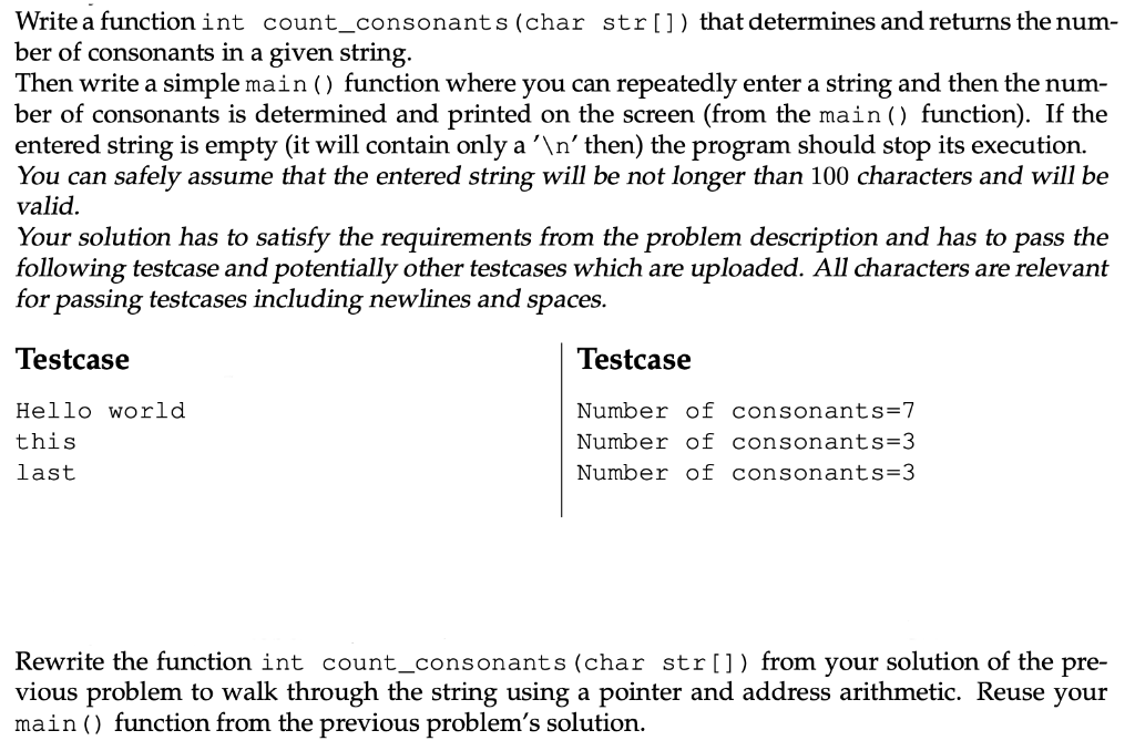 Solved Write a function int count_consonants (char str[]) | Chegg.com