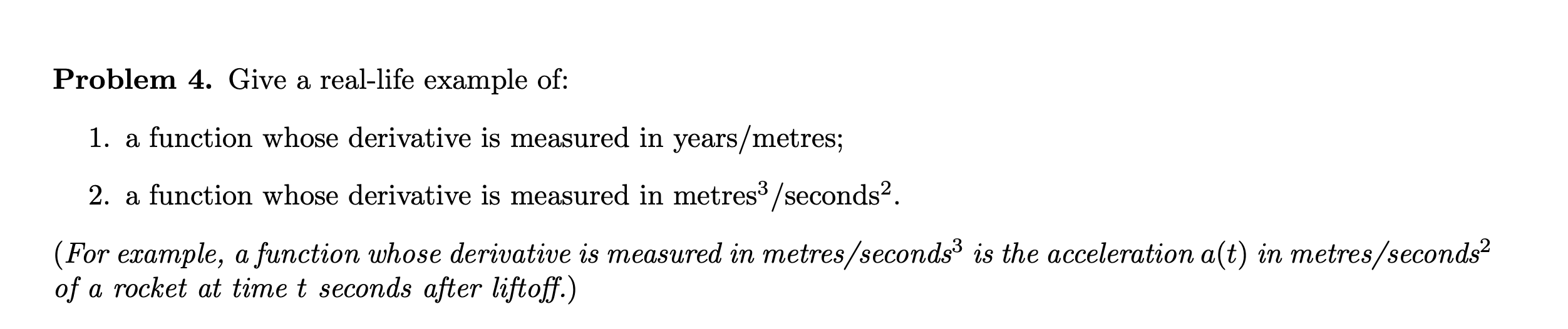 Solved Problem 4. Give a real-life example of: 1. a function | Chegg.com
