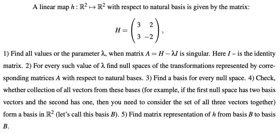 Solved Linear Algebra question please help | Chegg.com