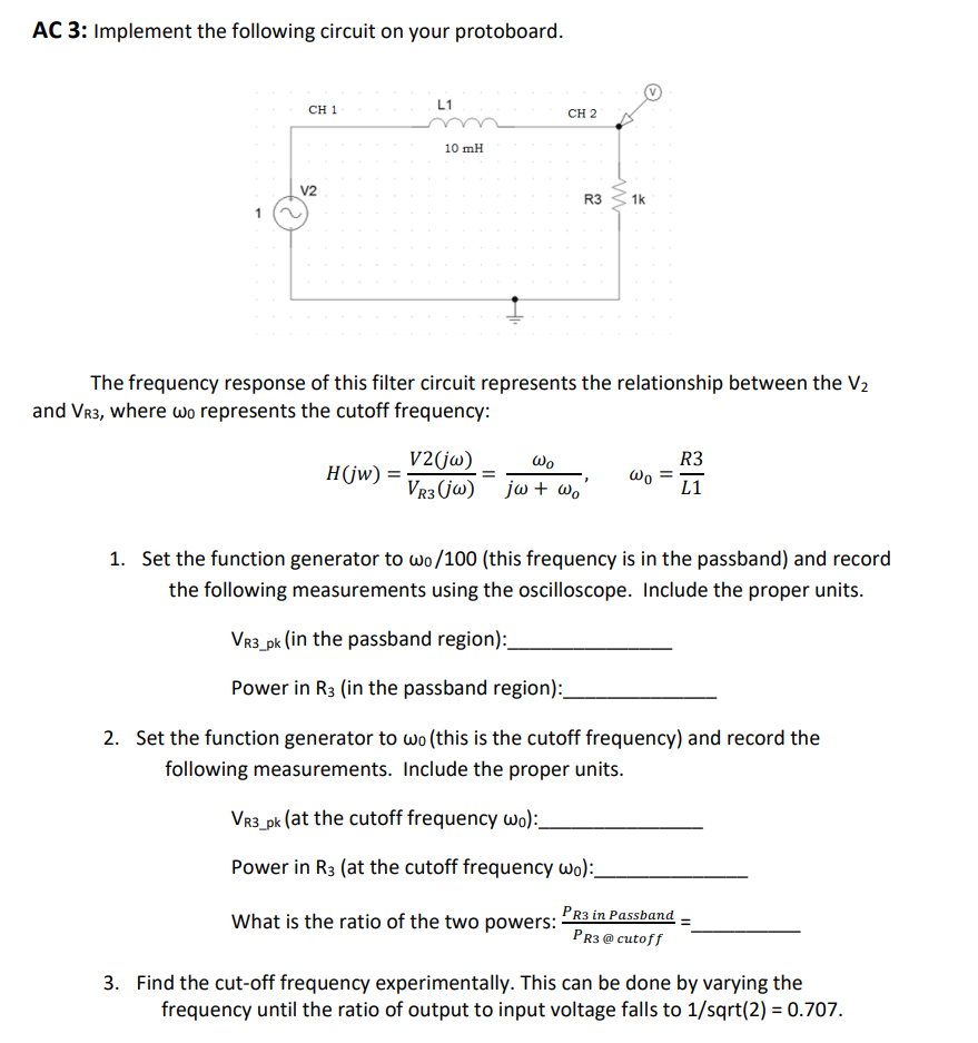Solved AC 3: Implement the following circuit on your | Chegg.com