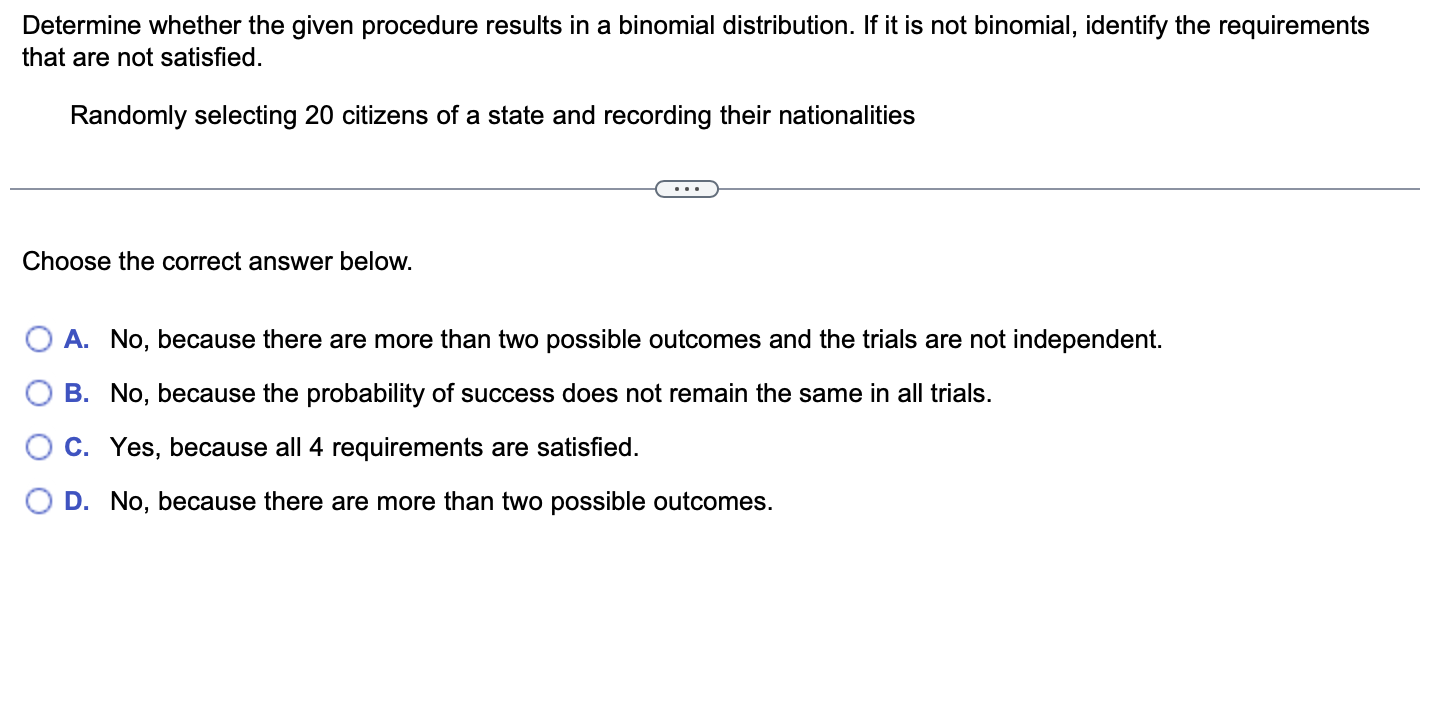 Solved Determine Whether The Given Procedure Results In A 