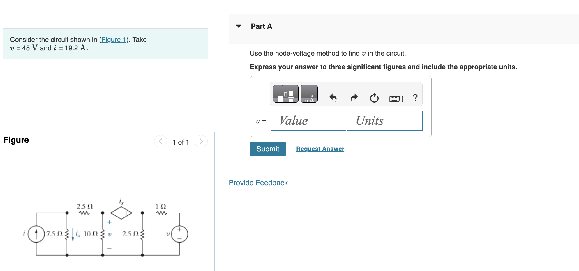 Solved Part AConsider the circuit shown in (Figure 1). | Chegg.com