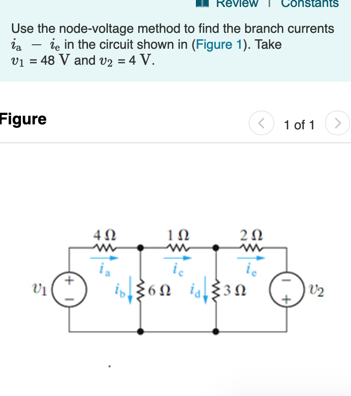 Solved Find: ia, ib, ic, id, ie and the total power | Chegg.com