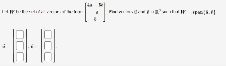 Solved Let W be the set of all vectors of the form | Chegg.com