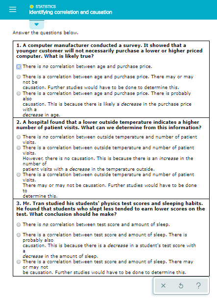 Solved OSTATISTICS Identifying correlation and causation | Chegg.com