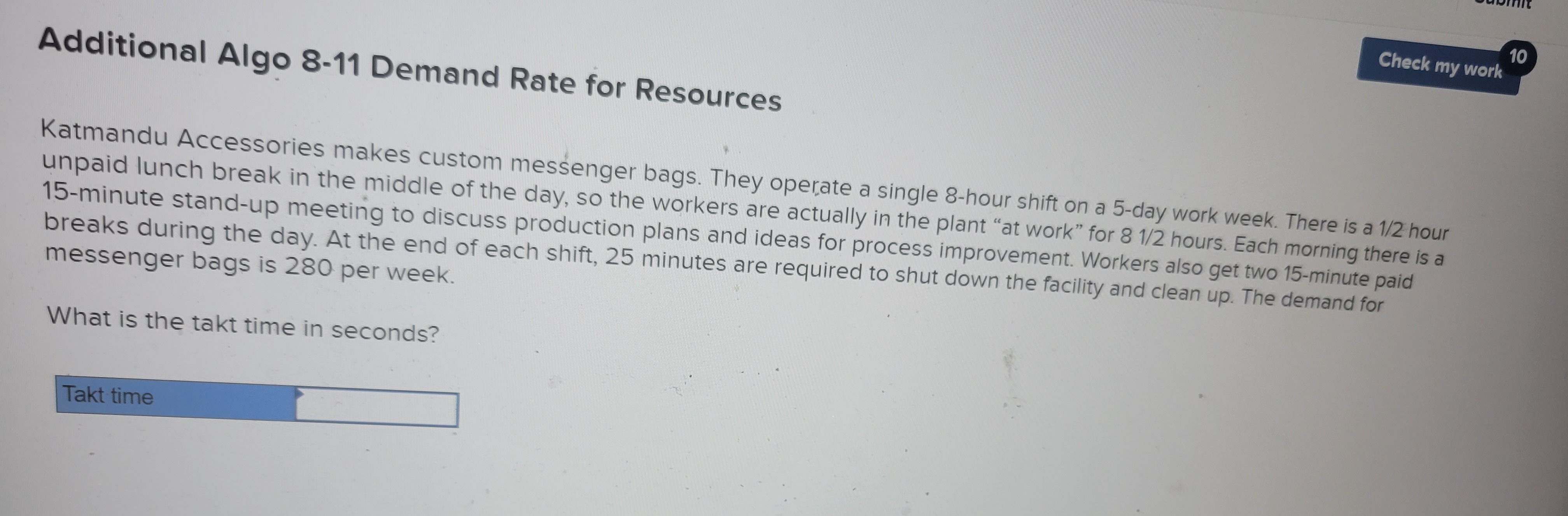 Solved Additional Algo 8-11 Demand Rate for Resources | Chegg.com