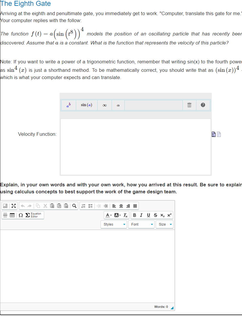 Solved The Eighth Gate Arriving at the eighth and | Chegg.com
