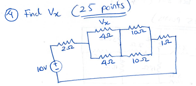 Solved (4) Find vx (25 points) | Chegg.com