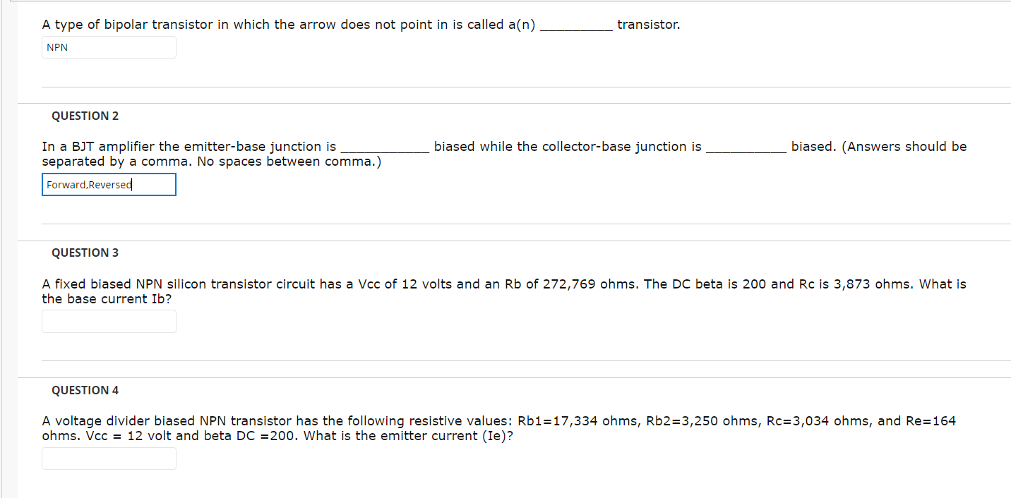 Solved A type of bipolar transistor in which the arrow does | Chegg.com