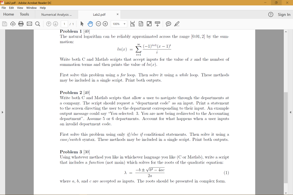 Solved File Edit View Window Help Home Tools Numerical | Chegg.com