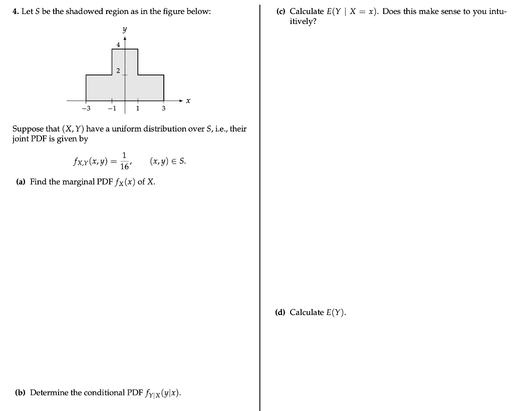 Solved 4. Let S be the shadowed region as in the figure | Chegg.com