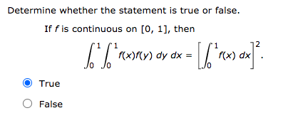 Solved Determine whether the statement is true or false. If | Chegg.com