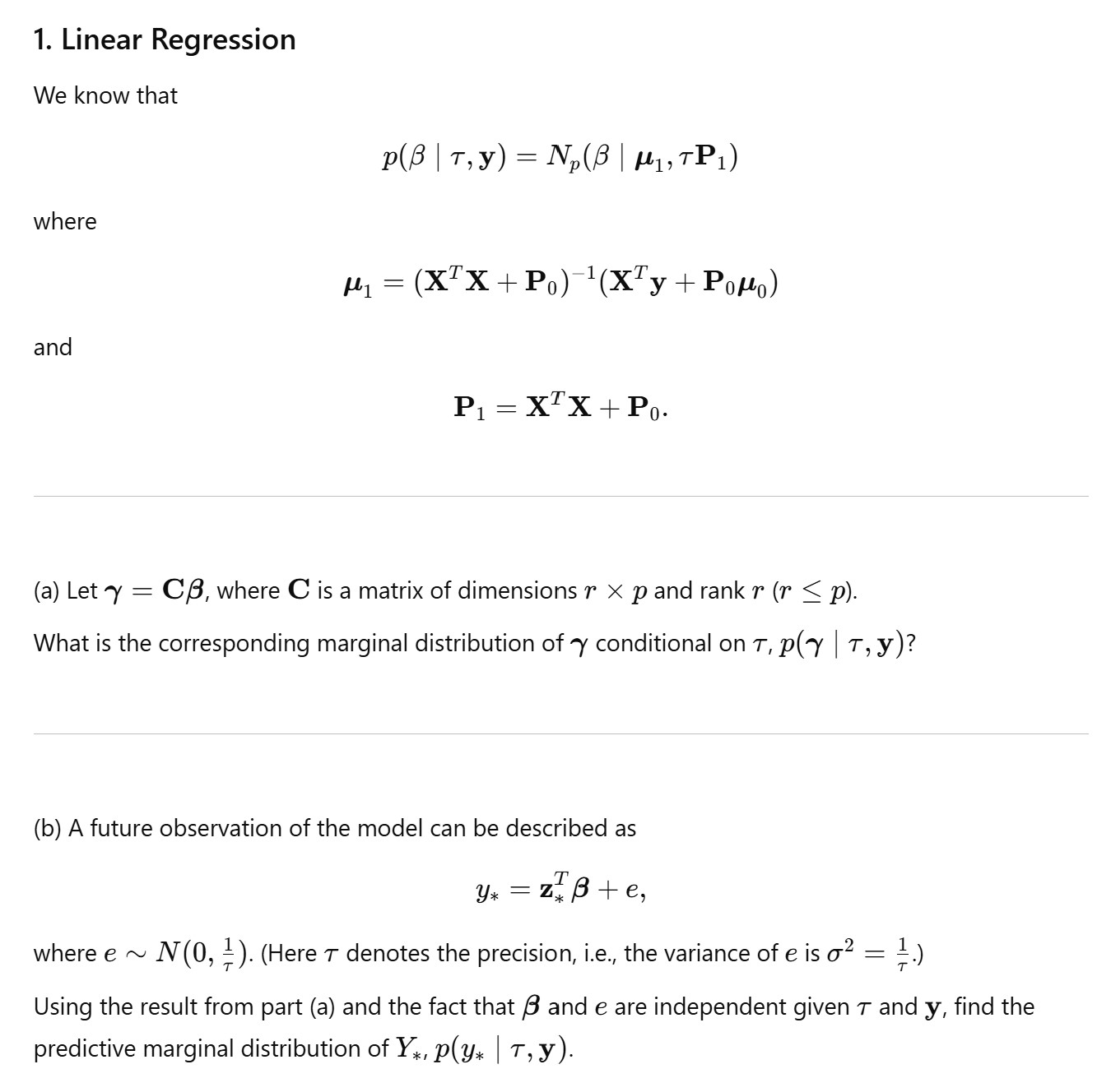 Solved Linear RegressionWe ﻿know | Chegg.com