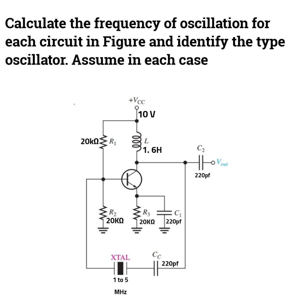 Solved Calculate the frequency of oscillation for each | Chegg.com