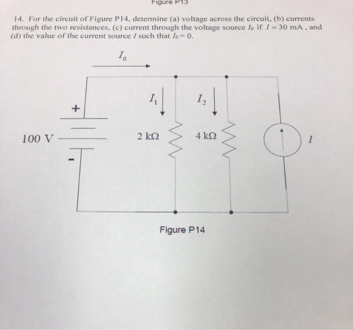 Solved Figure P13 14. For the circuit of Figure P14, | Chegg.com