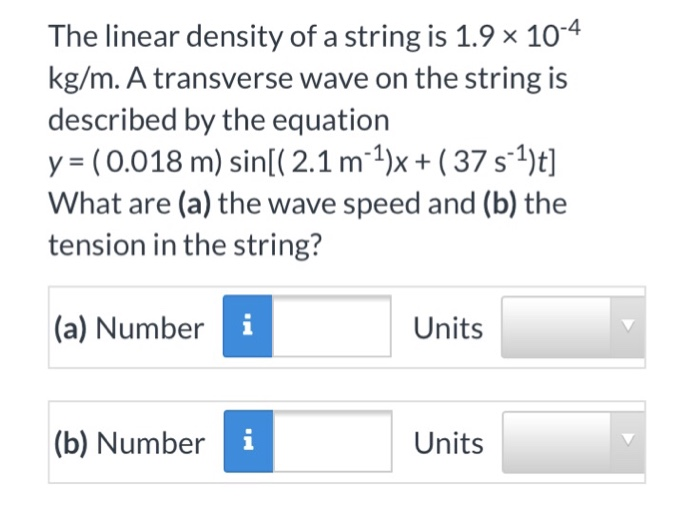 Solved The linear density of a string is 1.9 x 10-4 kg/m. A | Chegg.com