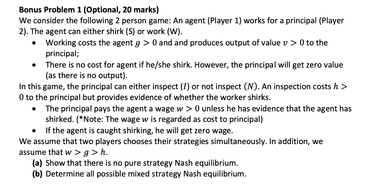 Solved Bonus Problem 1 (Optional, 20 marks) We consider the | Chegg.com