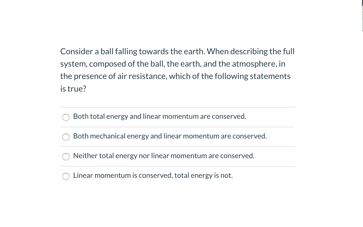 Solved Consider a ball falling towards the earth. When | Chegg.com