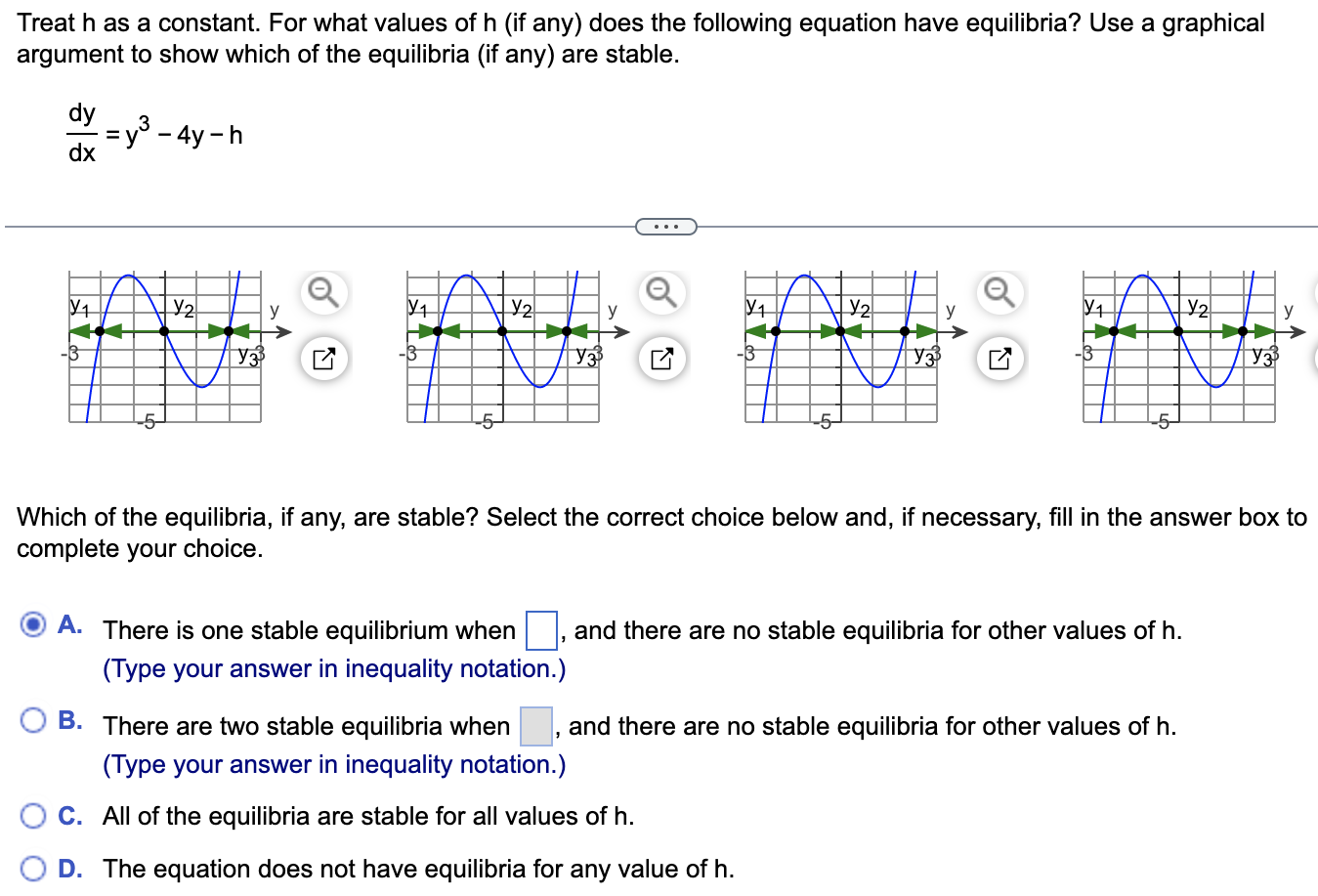 Solved Treat h as a constant. For what values of h (if any) | Chegg.com