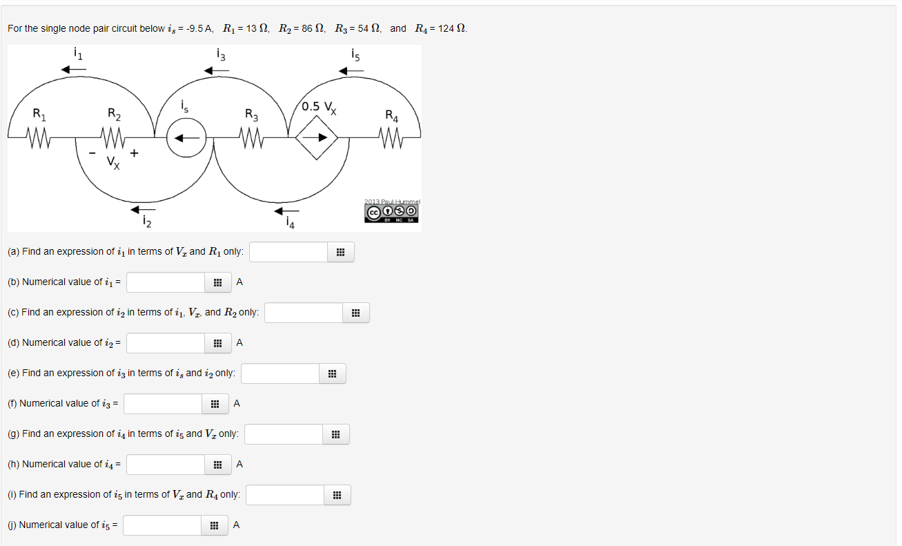 Solved For the single node pair circuit below is=−9.5 | Chegg.com