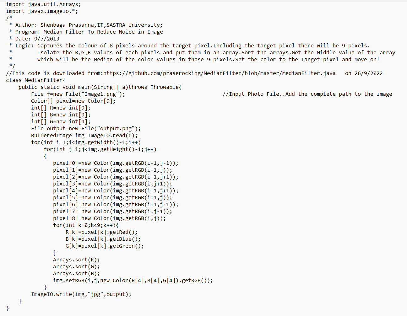 Solved Median Filter is used to reduce noise images by | Chegg.com