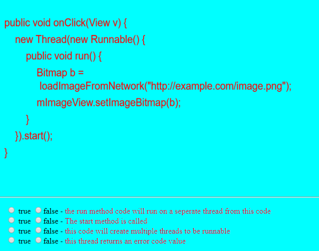 Solved public void onClick(View v) f new Thread(new | Chegg.com
