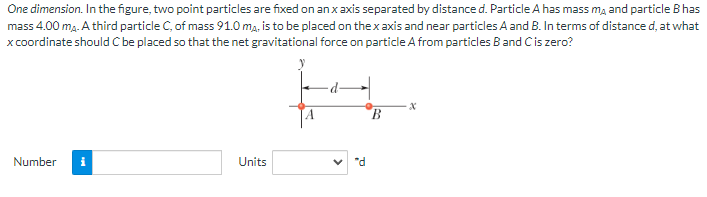 Solved One dimension. In the figure, two point particles are | Chegg.com