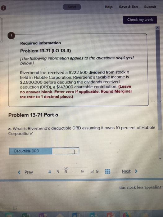 Solved Help Save & Exit Submit Check my work Required | Chegg.com