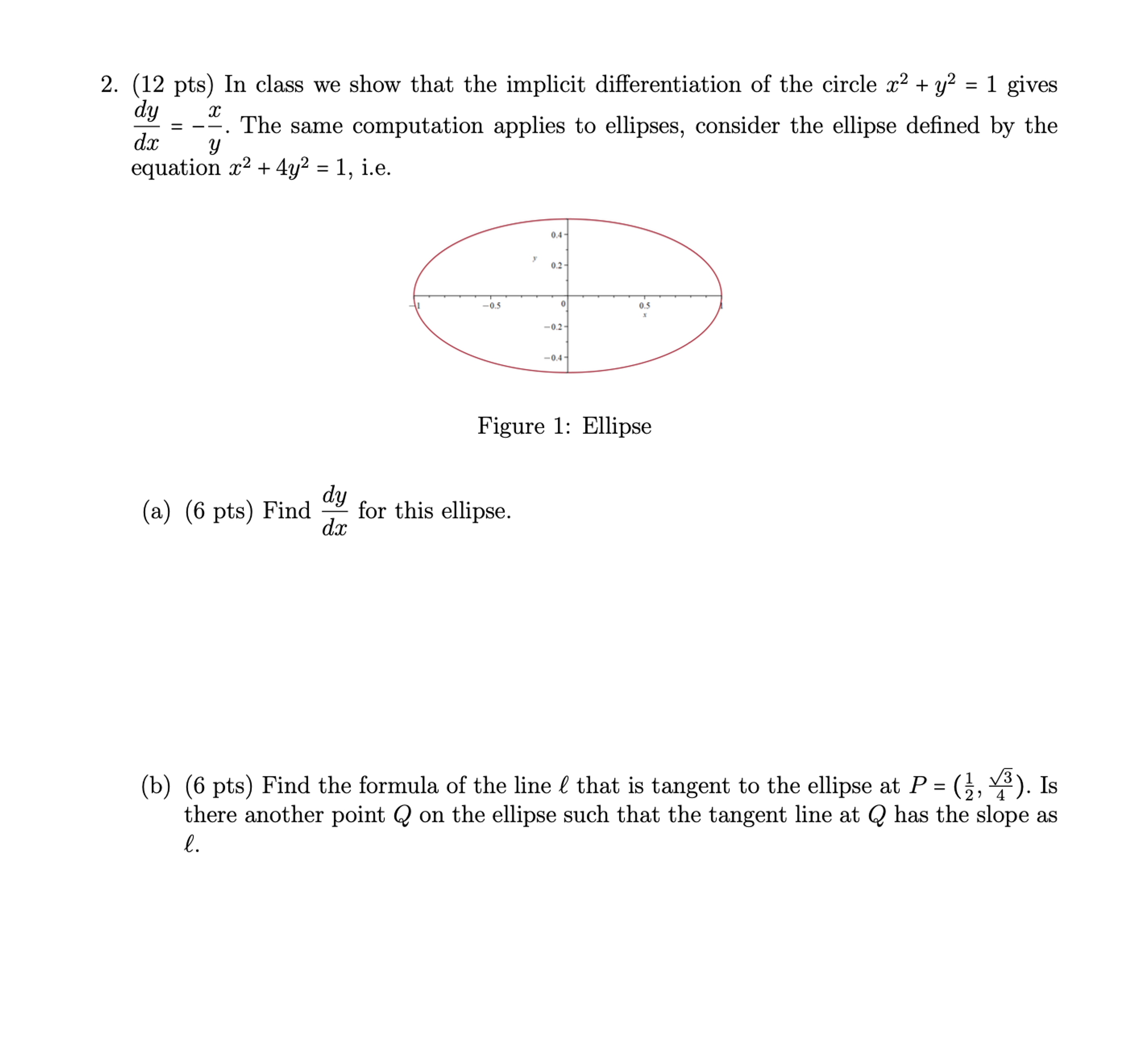 Solved (12 ﻿pts) ﻿In class we show that the implicit | Chegg.com