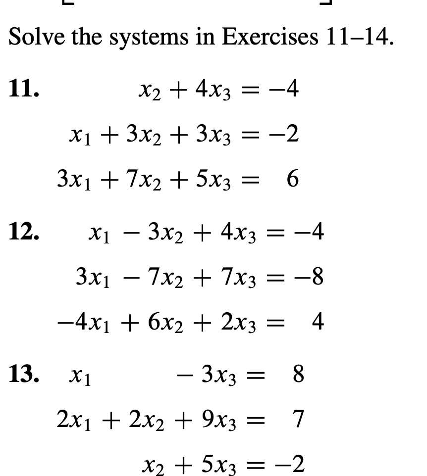 Solved Solve The Systems In Exercises Chegg