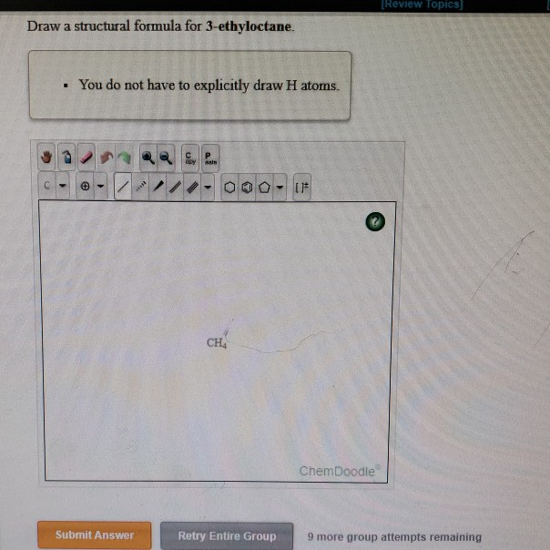 Solved [Review Topics Draw a structural formula for | Chegg.com