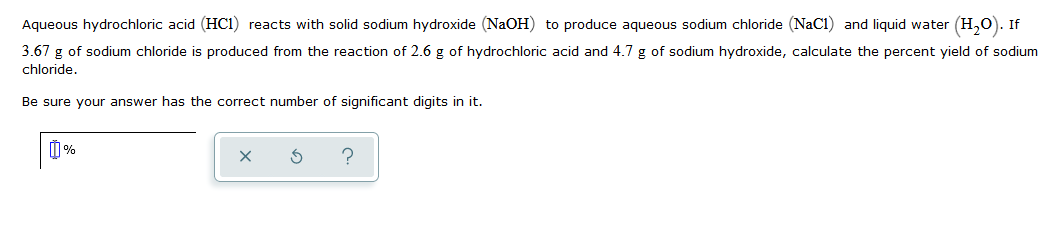 Solved Aqueous hydrochloric acid (HCI) reacts with solid | Chegg.com