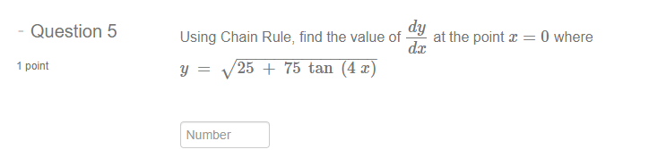 Solved Using Chain Rule, find the value of dxdy at the point | Chegg.com